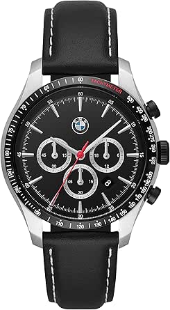BMW Men's Chronograph Quartz Watch with Leather strap BMW7001 : Amazon ...
