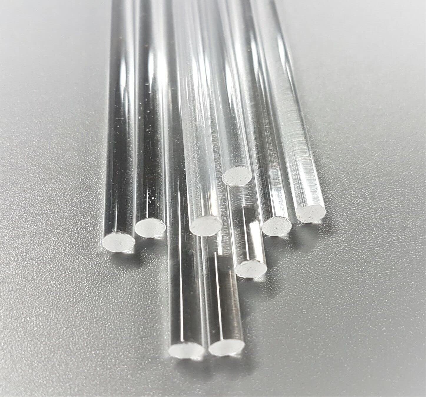 Plastic Round Rod Bar Clear 4mm Acrylic Various Lengths 50mm up to ...