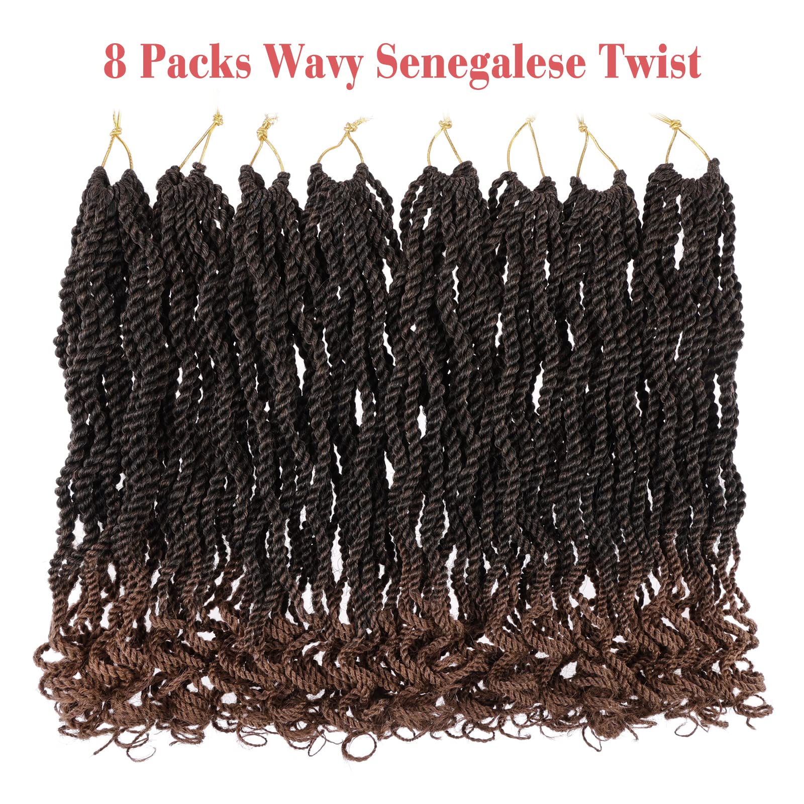 Snapklik.com : Leeven 24 Inch Wavy Senegalese Twist Crochet Hair 8 ...