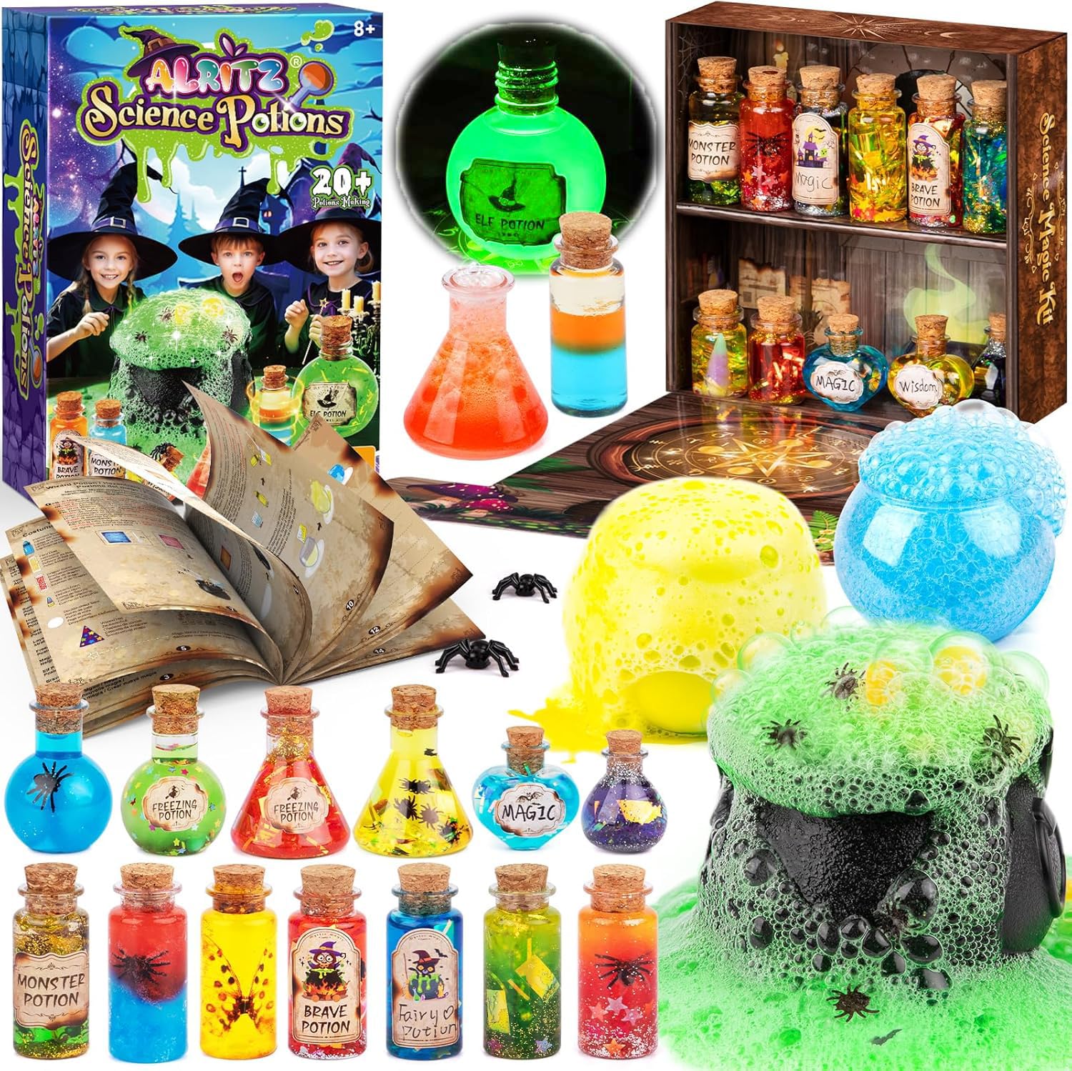 Alritz Science Potions Kit for Kids, 23 Magic Mix Potion Bottles ...