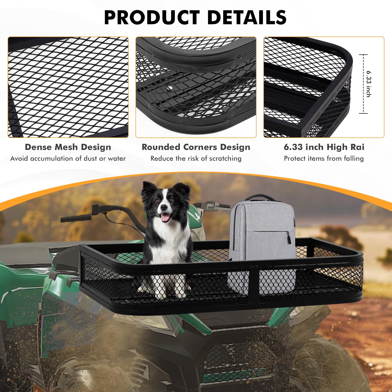Snapklik.com : SALIRION ATV Front Cargo Basket,Universal ATV/UTV ...