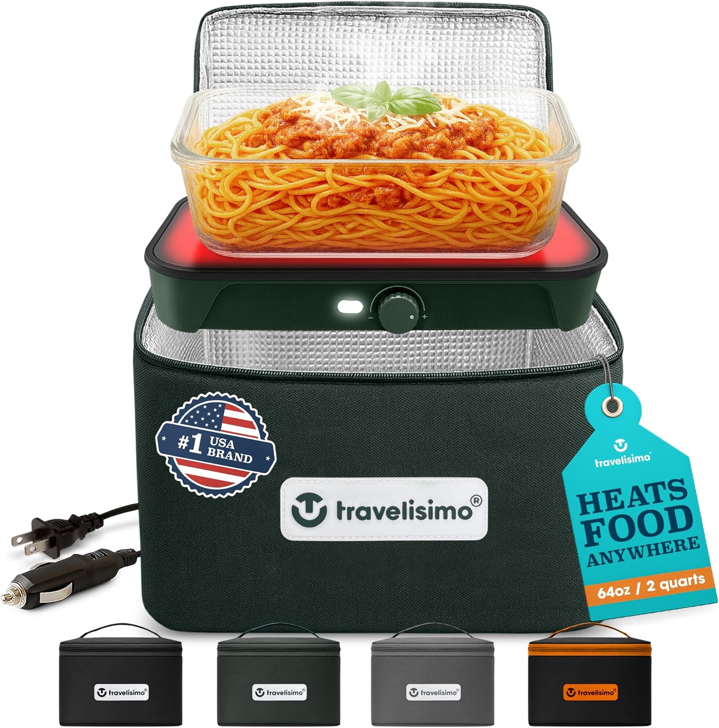Amazon.com: TRAVELISIMO Portable Oven, Electric Lunch Box - 12V/24V ...
