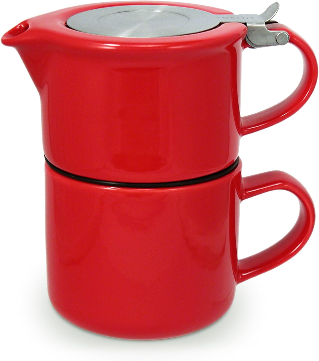 Amazon.com | FORLIFE Tea for One with Infuser 14 ounces, Red: Teapots ...
