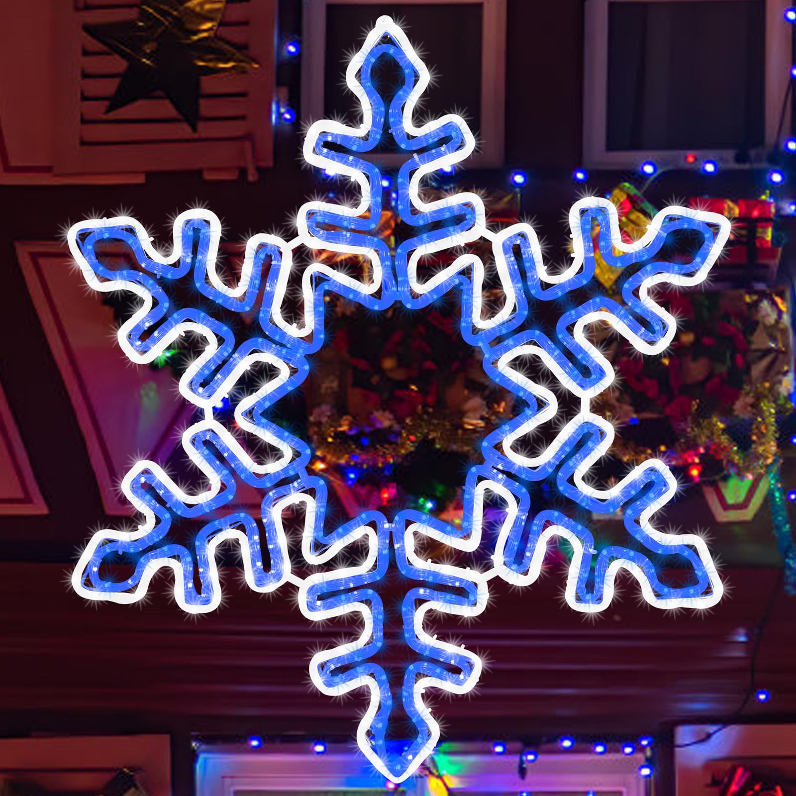 Snowflake Large Outdoor Lawn LED Large 3D Christmas Snowflake Motif