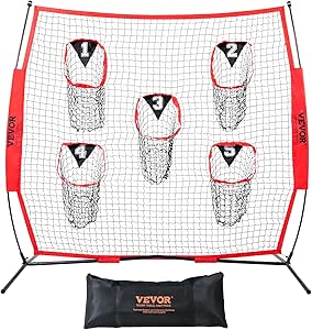 Amazon.com : VEVOR 8 x 8 ft Football Trainer Throwing Net, Training ...