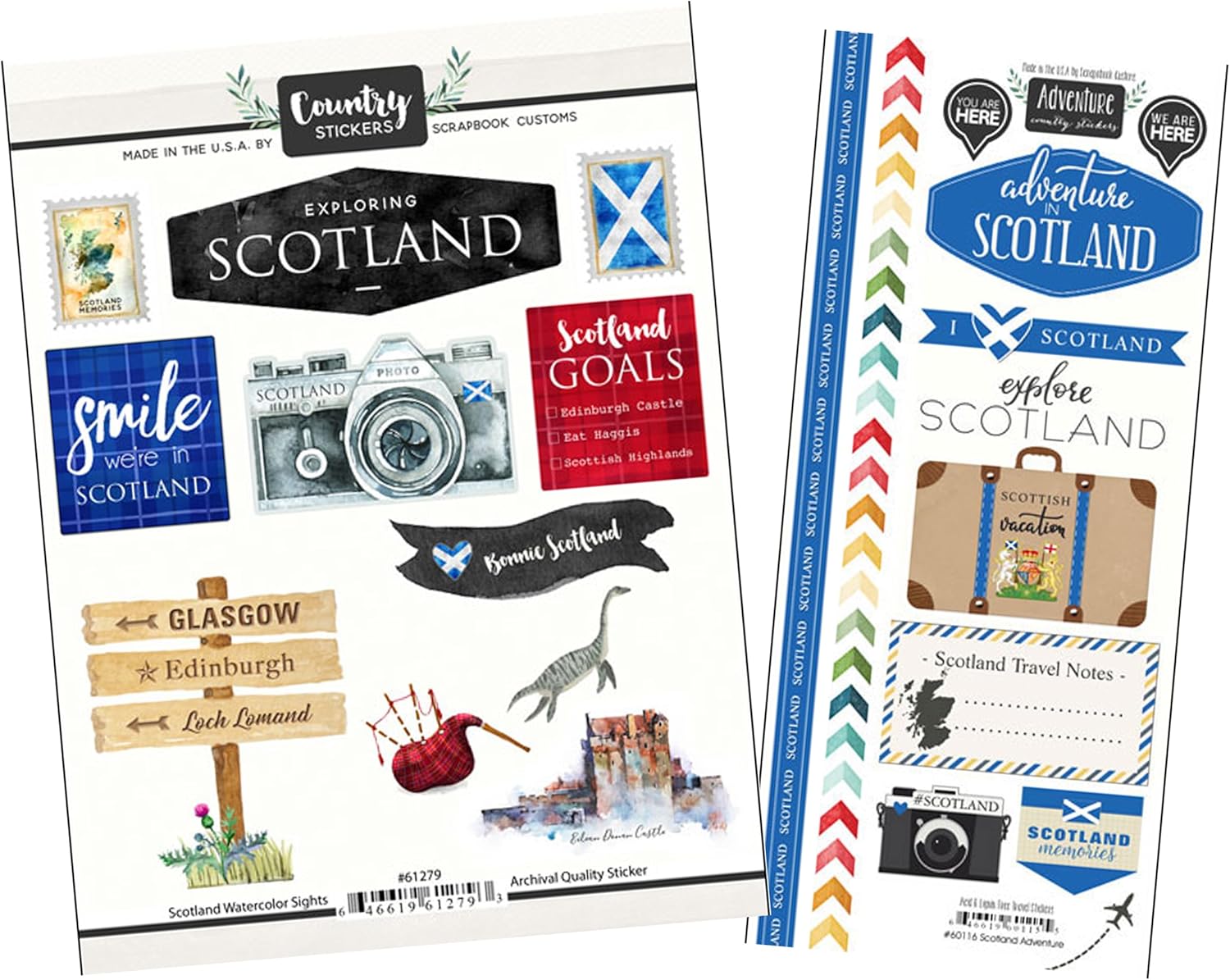 Amazon.com: Scottish Scrapbook Stickers - Decorative Scrapbooking ...