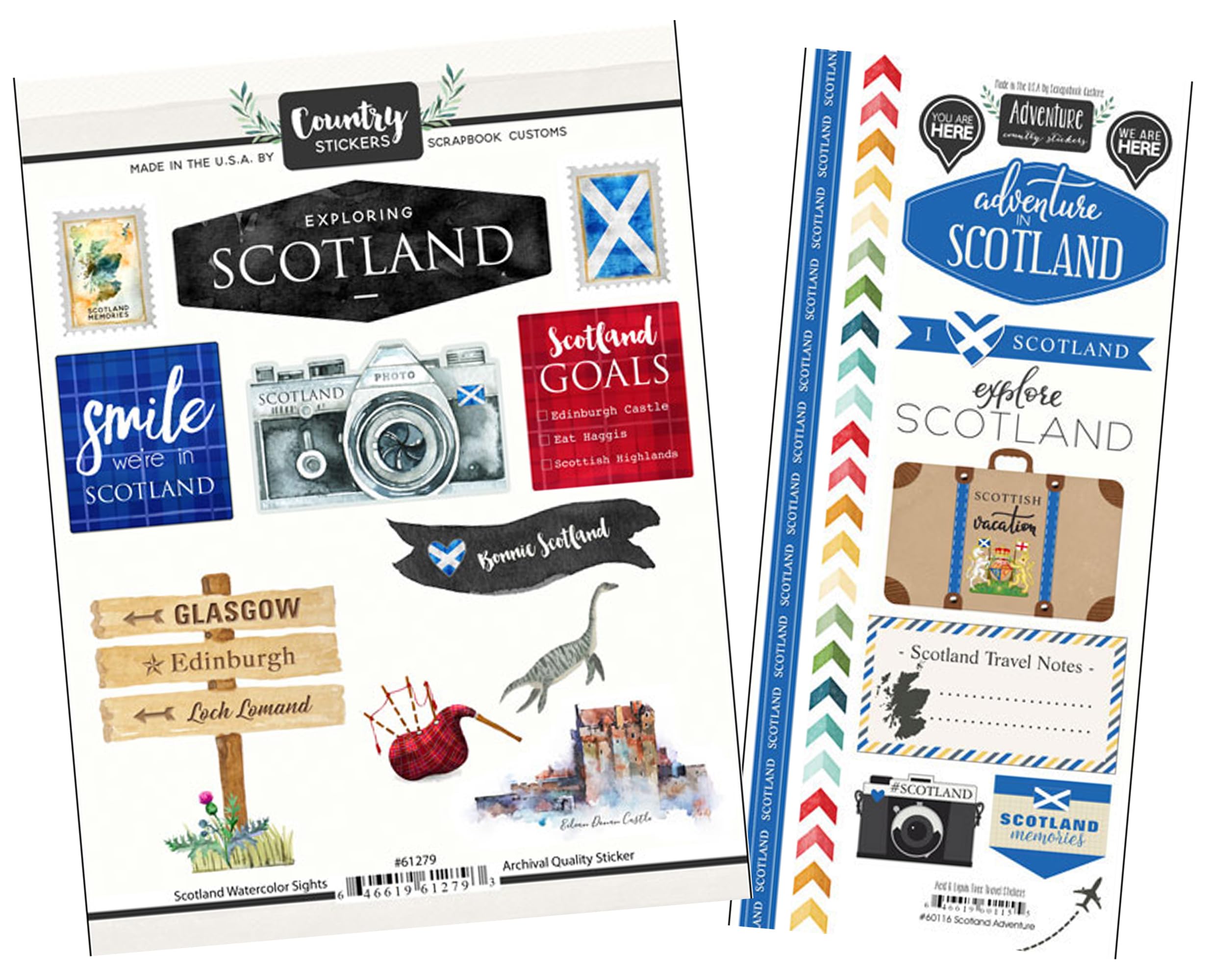 Amazon.com: Scottish Scrapbook Stickers - Decorative Scrapbooking ...