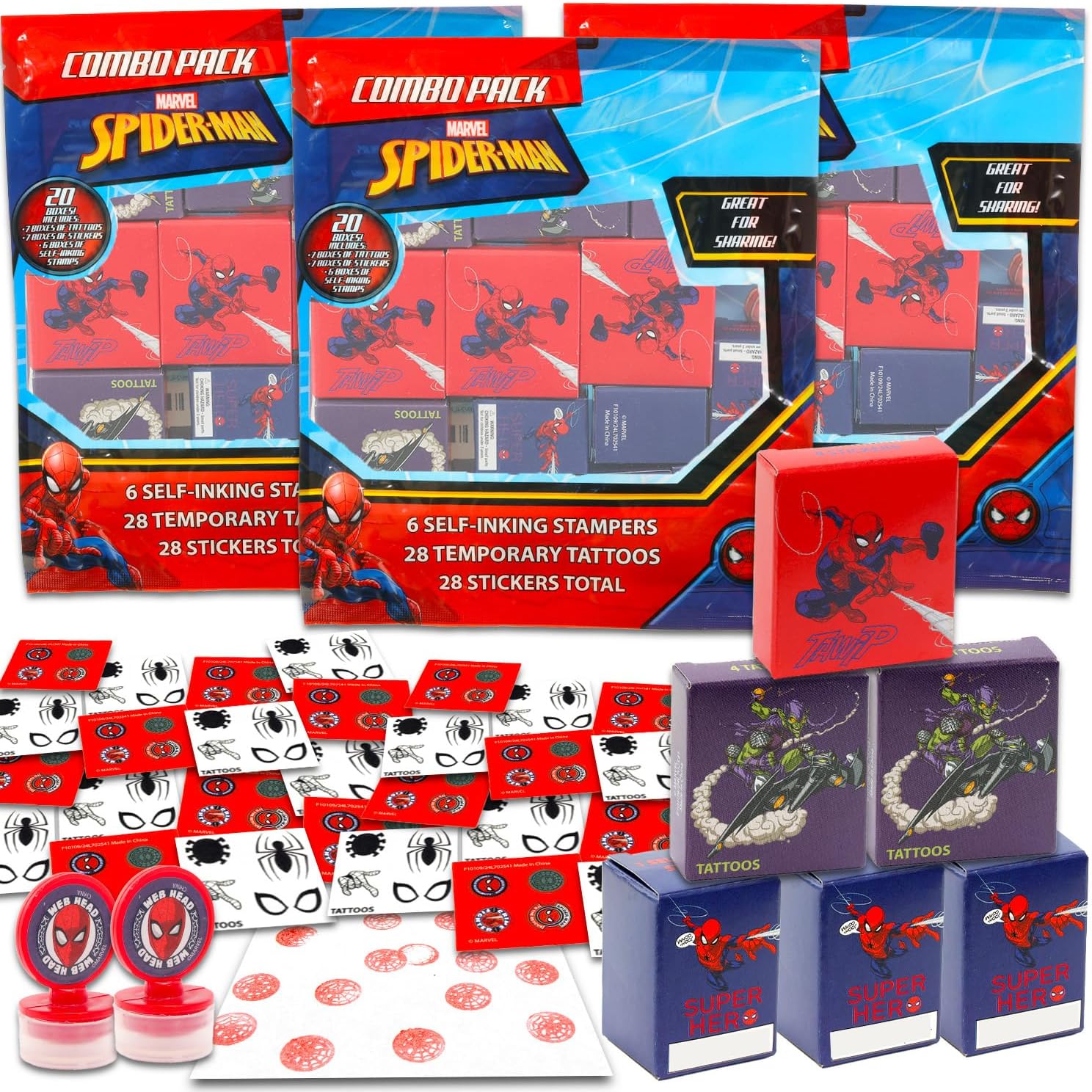 Amazon.com: Spiderman Party Favors Bulk Set ~ Bundle with 60 Pieces ...