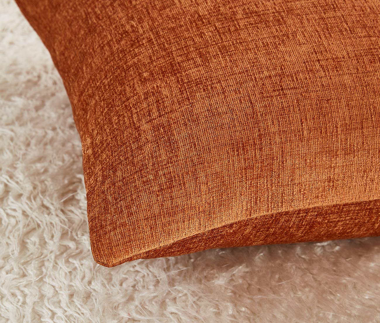 Snapklik.com : Chenille Euro Sham Cover 100% Polyester Pack Of 1 26" X ...