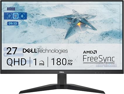 Dell G2725D 27 Inch QHD (2560x1440) Gaming Monitor, 180Hz, IPS, 1ms ...