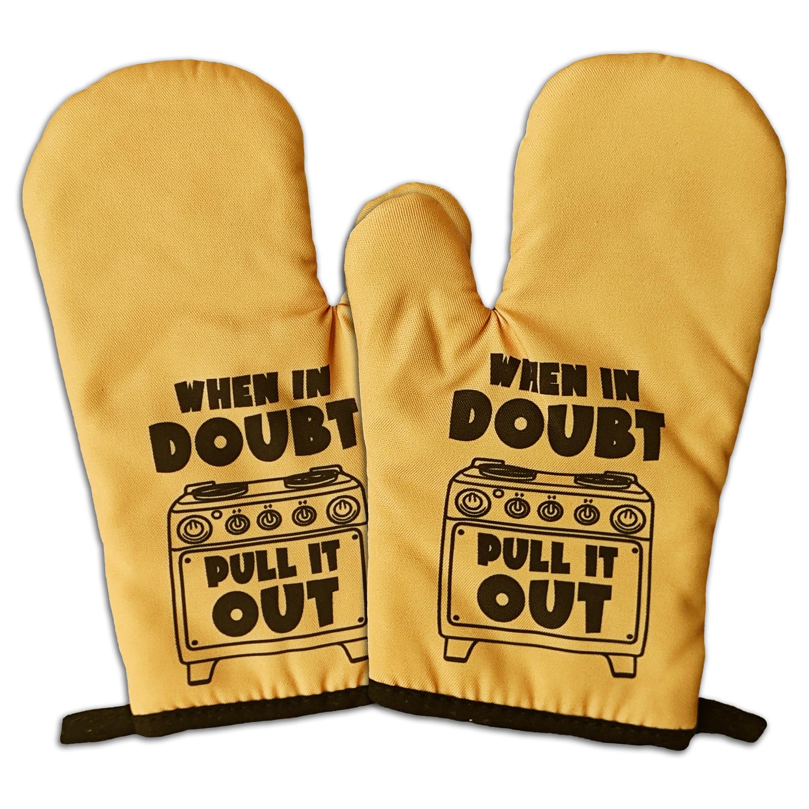 Amazon.com: GOSJINNK 2 Pcs Funny Baking Oven Mitts When in Doubt Pull ...