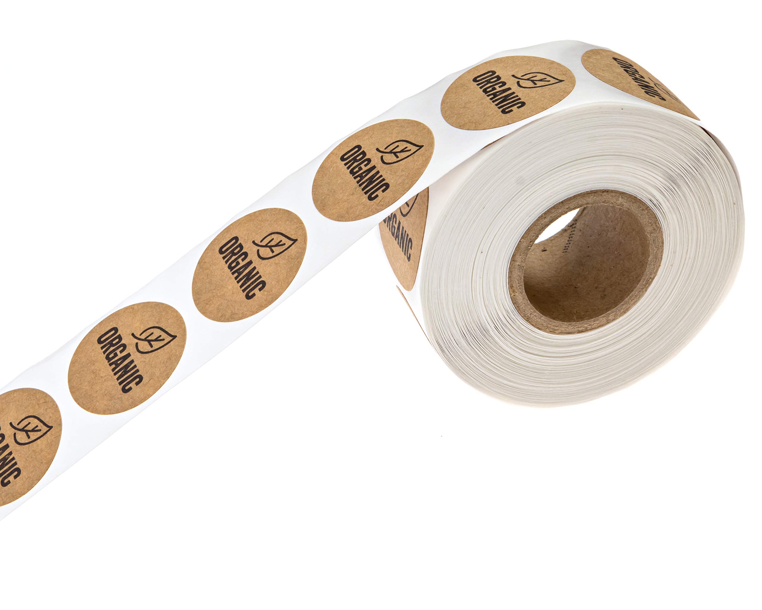 Snapklik.com : Organic Made Stickers / 1" Inch Round Natural Kraft ...