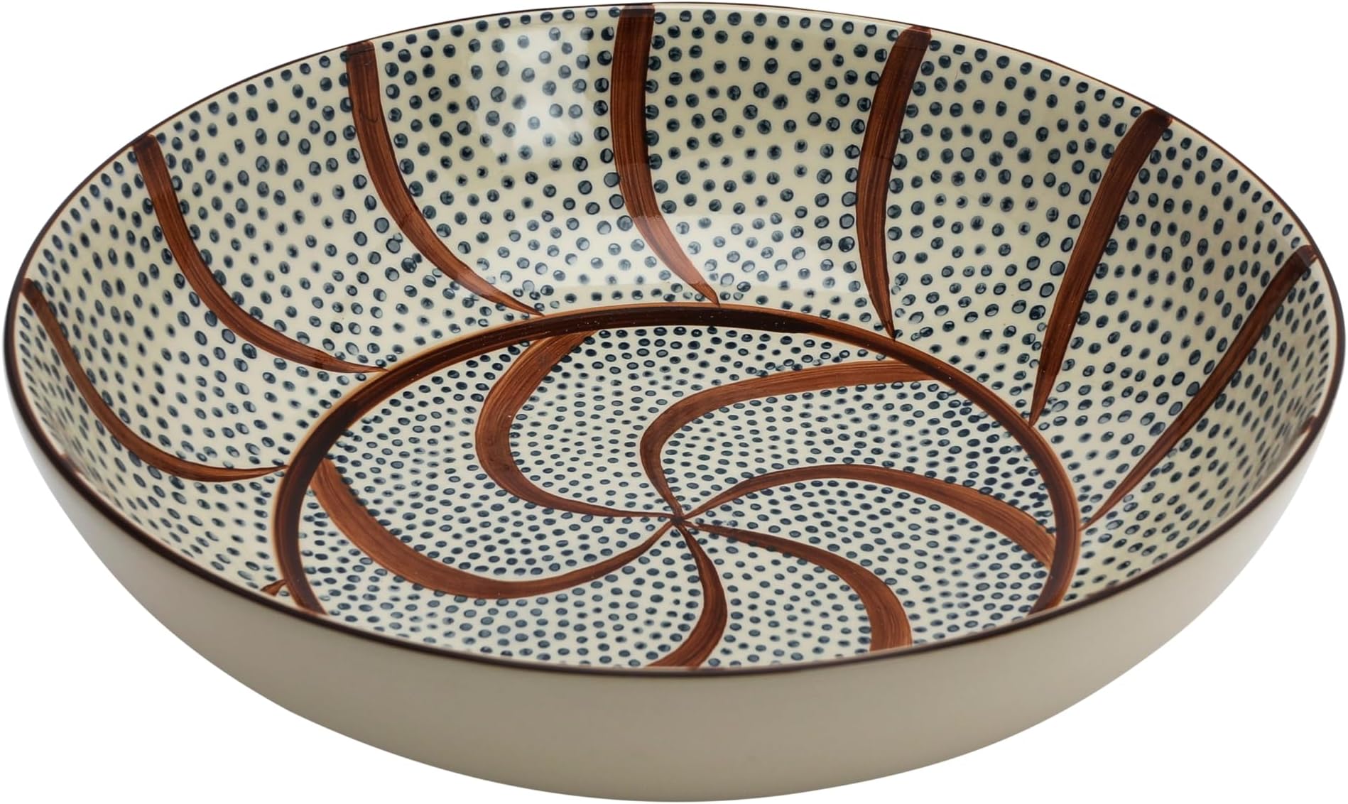 Amazon.com: Creative Co-Op 12.5 Inches Hand-Painted Stoneware Serving ...