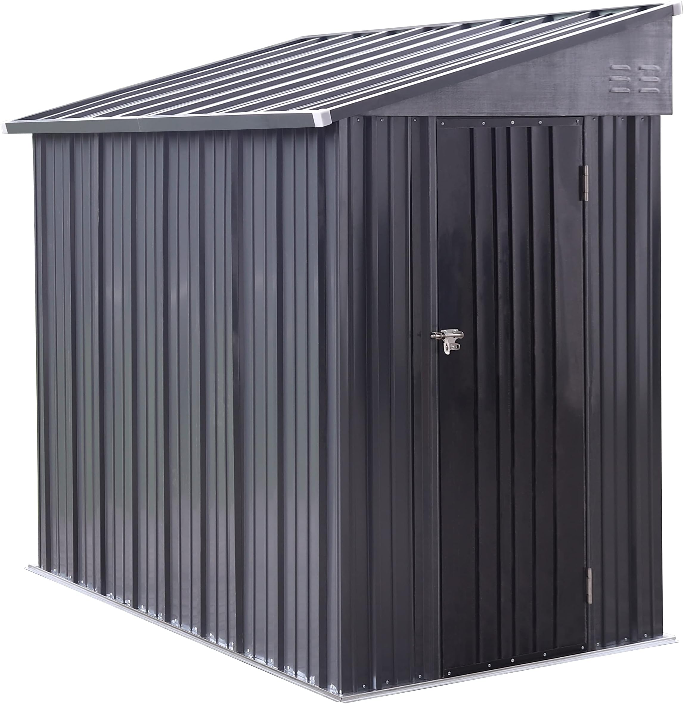 Amazon.com : Yardenaler 4x6 FT Metal Outdoor Lean to Storage Shed ...