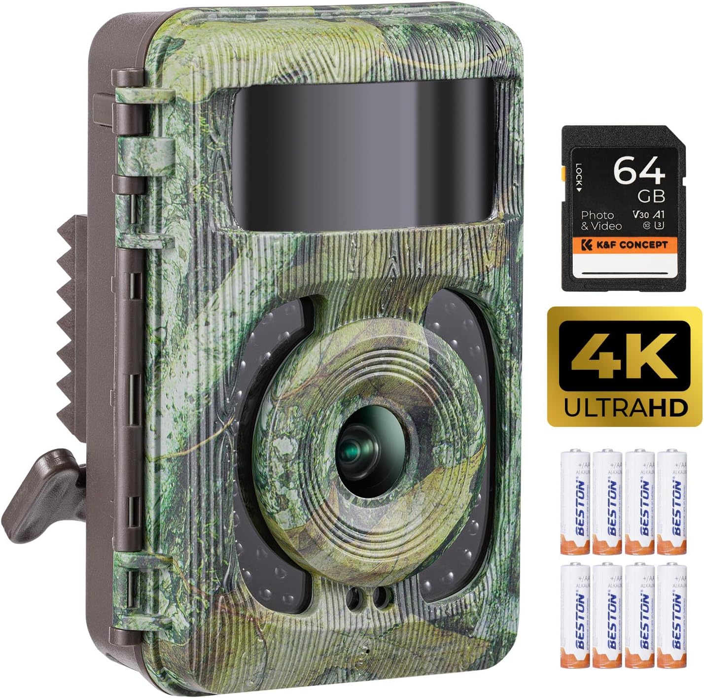 Amazon.com: K&F Concept 4K 48MP Trail Camera, Game Camera with No Glow ...
