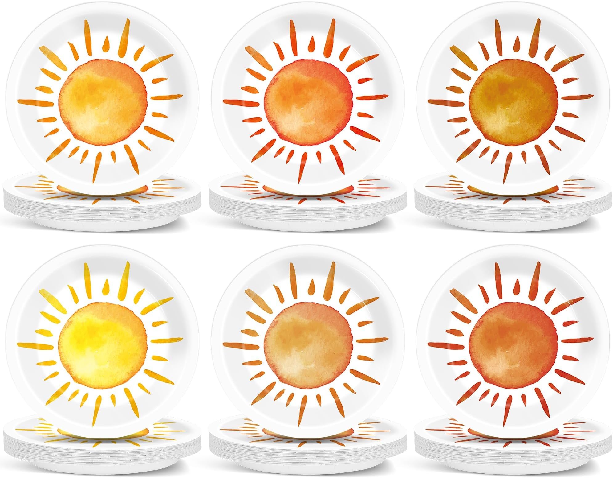 Amazon.com: 48 Pcs Boho Sun Party Plates First Trip Around The Sun ...