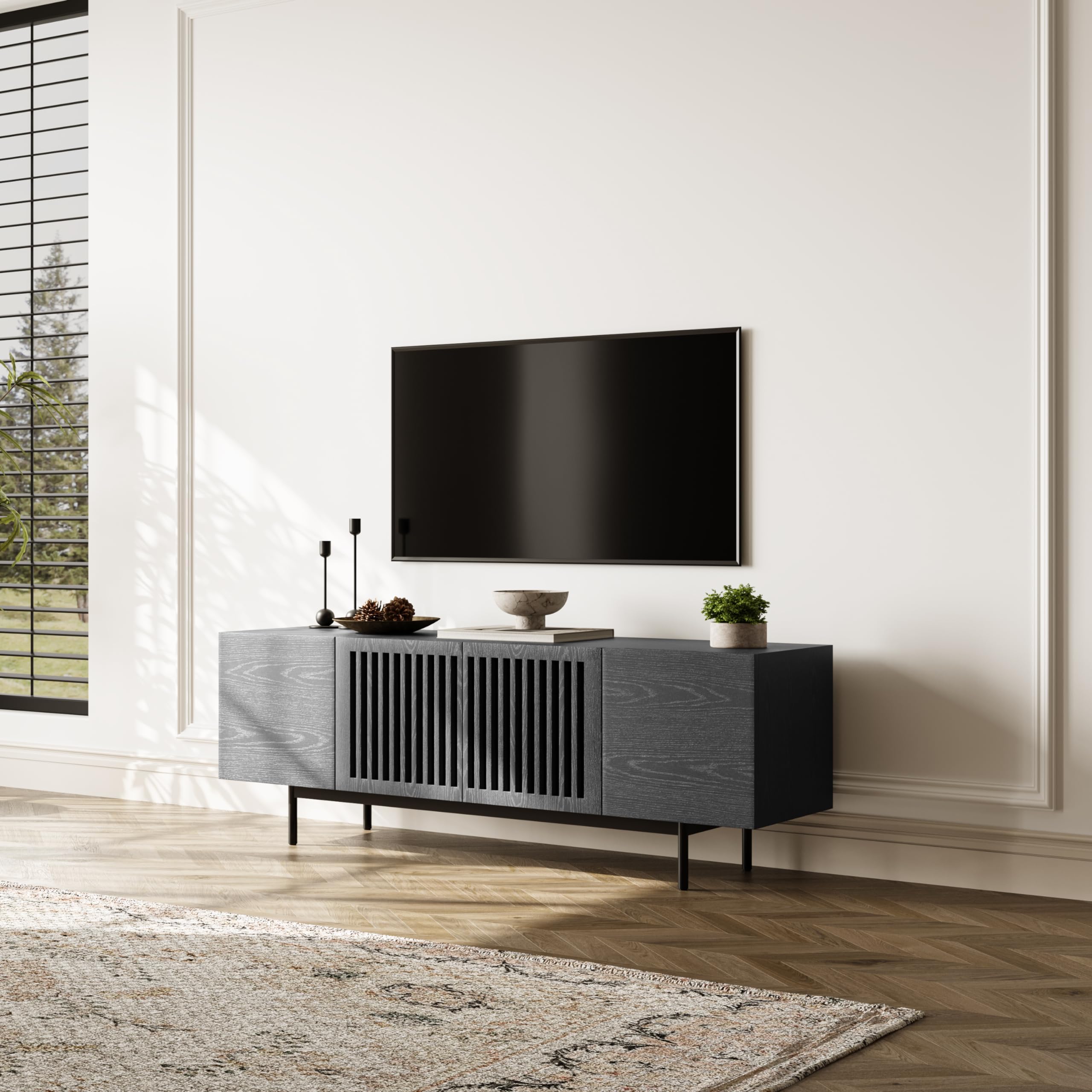 Amazon.com: LYNSOM TV Stand for 85 Inch TV, Media Entertainment Center ...