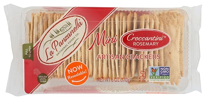 Amazon.com: La Panzanella, Rosemary Mini Croccantini Cracker, 6 Ounce