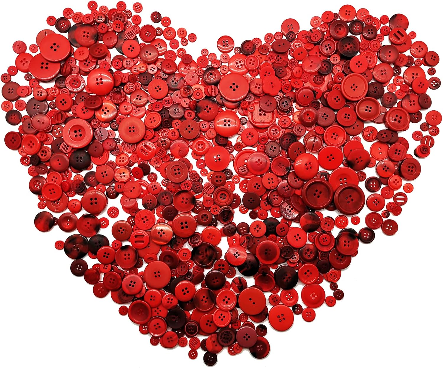 Amazon.com: Alfykym 600-700Pcs Red Buttons for Crafts Bulk Red Craft ...