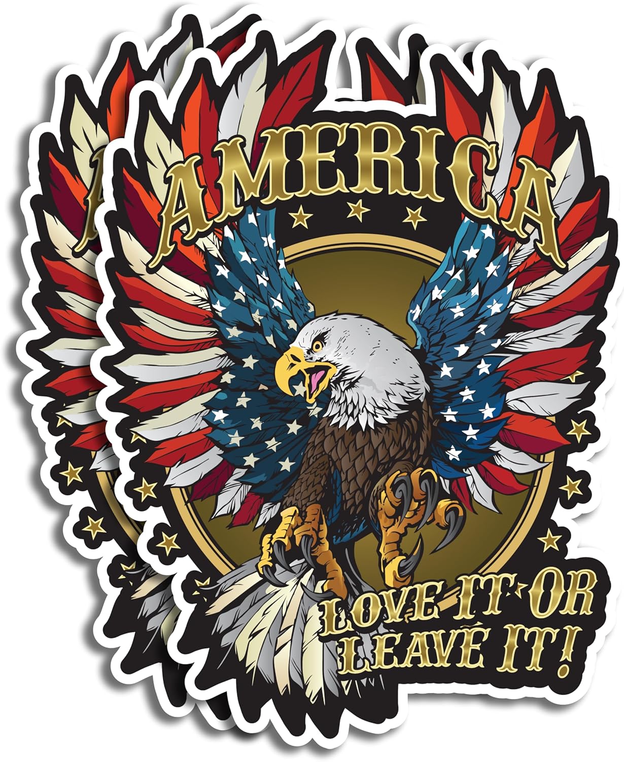 Amazon.com: Sticky Expressions | American Bald Eagle Sticker (2 Pcs ...