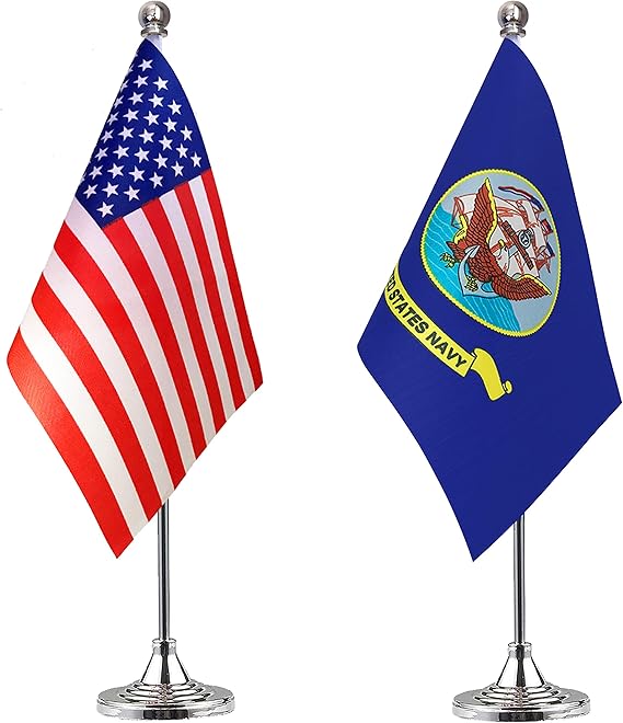 Amazon.com: LoveVC Desk Flag Small Mini USA Office Military Table Flags ...