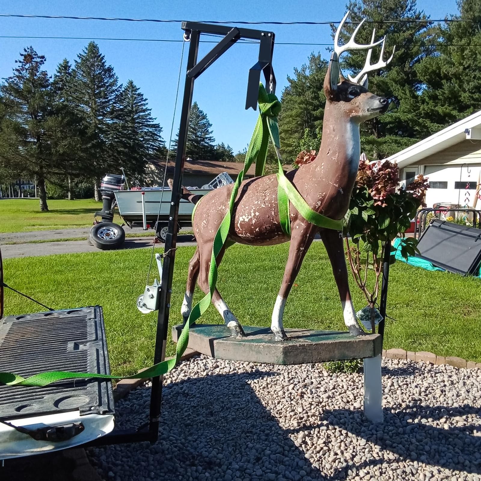 Snapklik.com : Truck 2 Hitch Game Hoist 600LB Big Game Hunting Deer ...