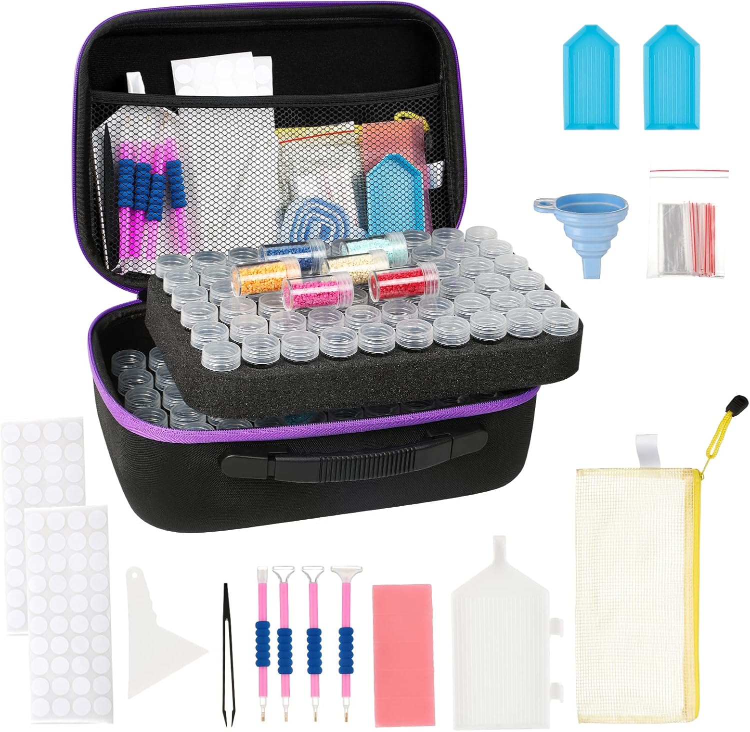 Douorgan Diamond Painting Storage Containers 120 Slots Diamond Painting ...