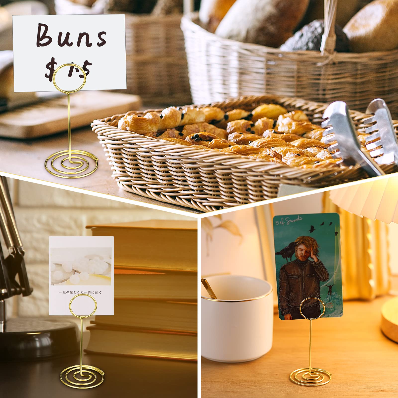 Snapklik.com : TecUnite 48 Pieces 3.35 Inch Table Number Holder Place ...