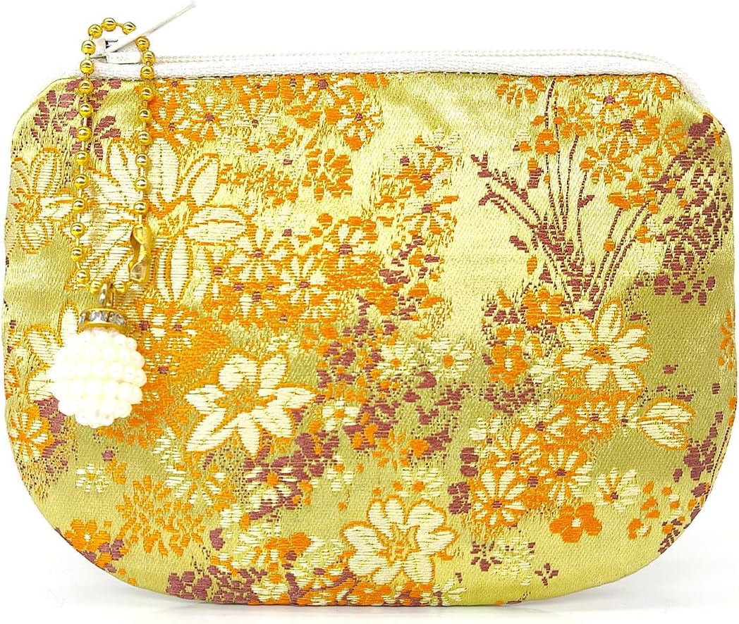 Amazon.com: Handmade Jewelry Pouch Women Coin Purse Brocade Zipper ...