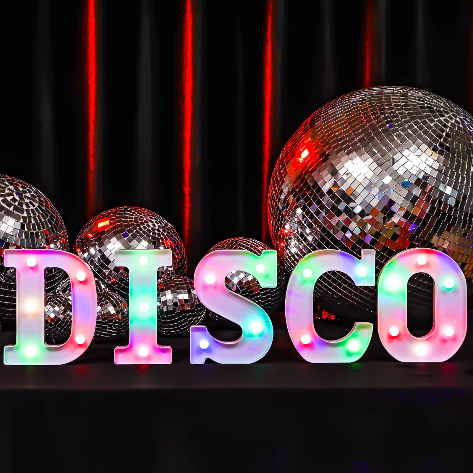 Amazon.com: Aurelema Disco LED Marquee Lighted Sign Disco Party ...