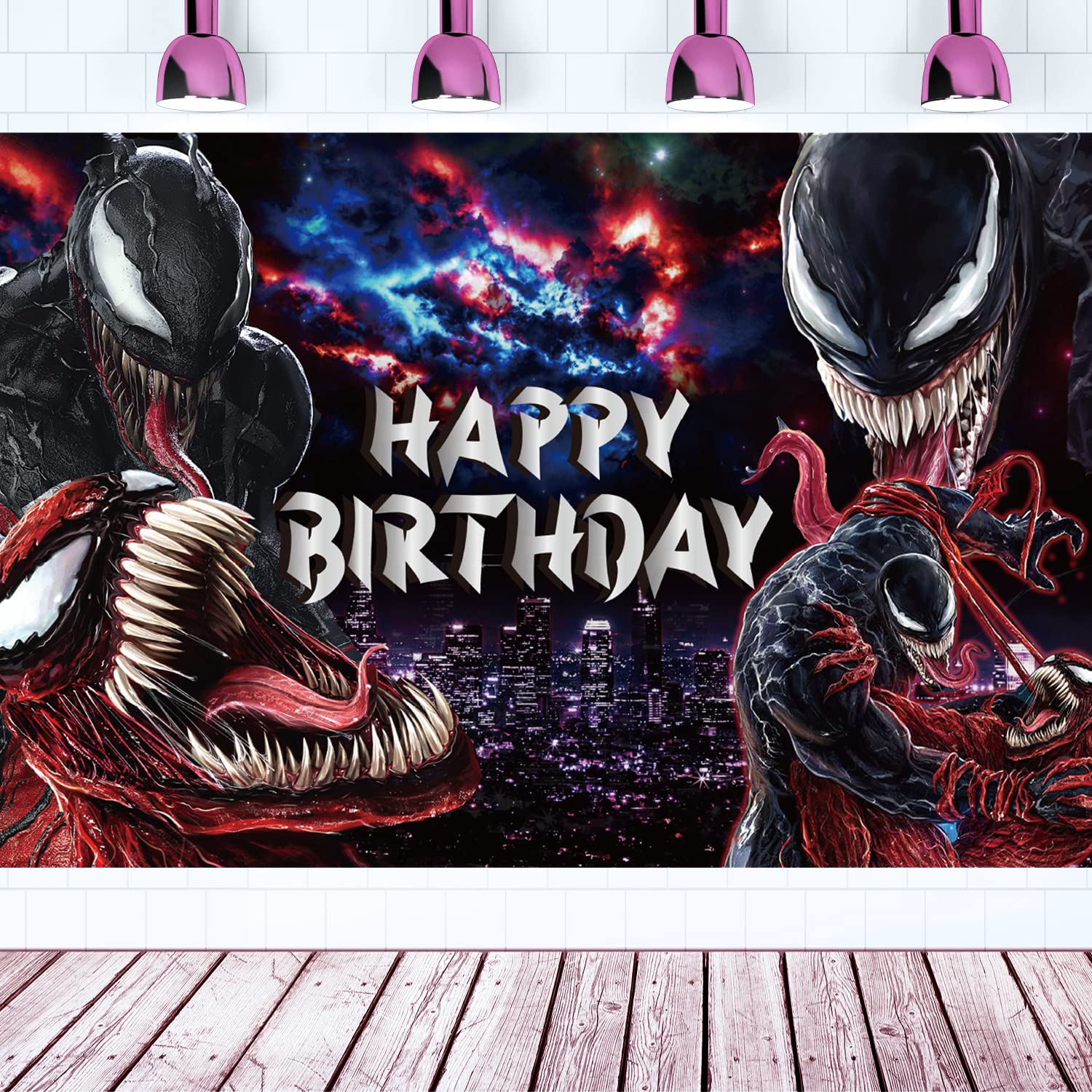 Venom Birthday Party Supplies 5 X 3 Ft Venom Backdrop | Desertcart Sri ...