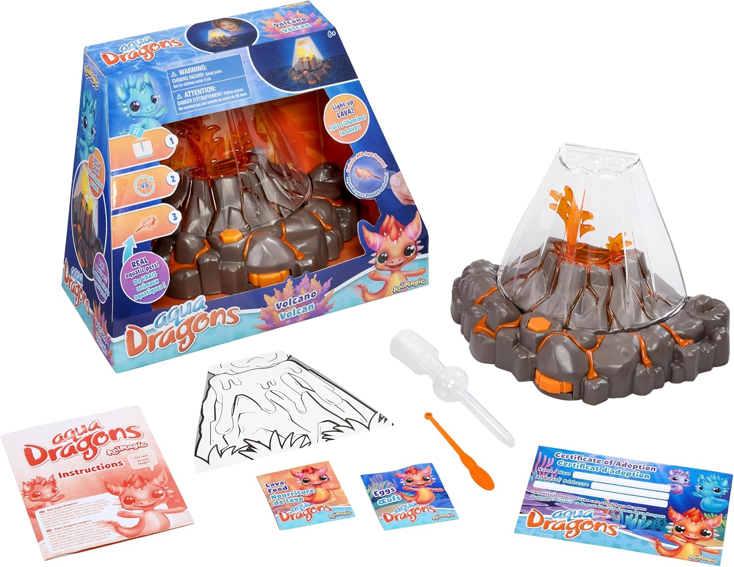Amazon.com: Animagic Aqua Dragons Volcano | Build an Aquatic Ecosystem ...
