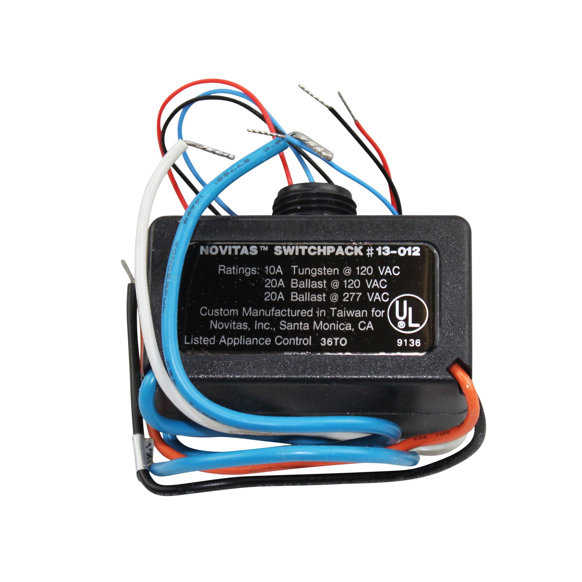 Novitas Occupancy Sensors ONW D, NeoSwitch Dual Tech/Dual Relay Wall