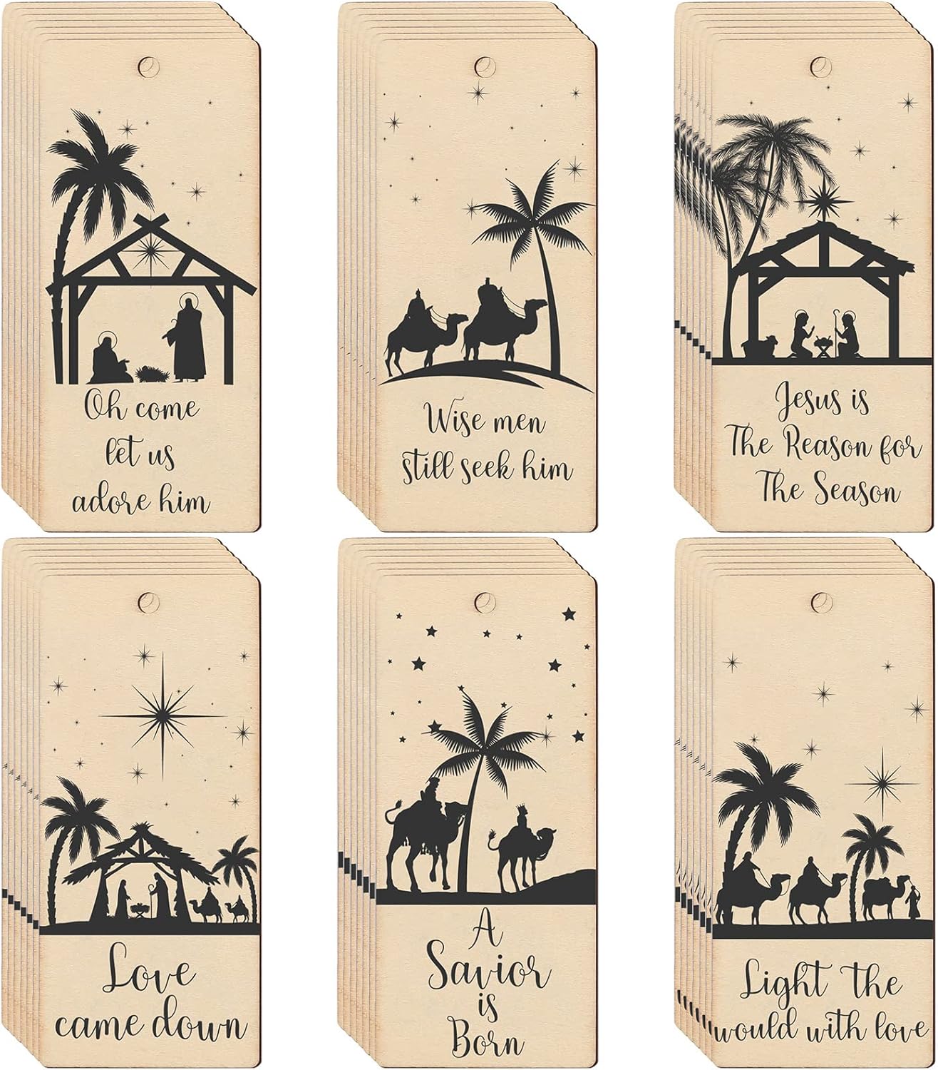 Amazon.com: 36 Pcs Nativity Scene Christmas Tree Ornament Christmas ...