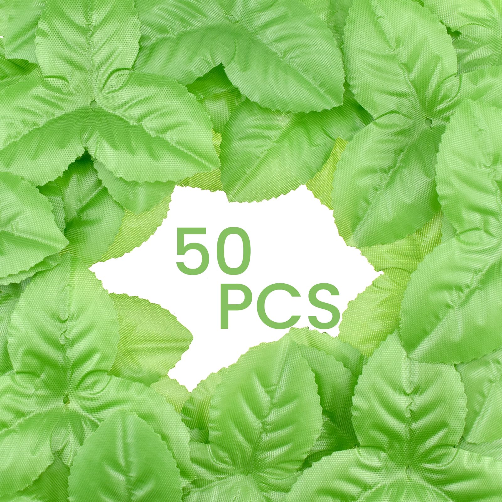Amazon.com: ZDRU 50Pcs Bulk Artificial Leaves, Silk Greenery Fake Rose ...