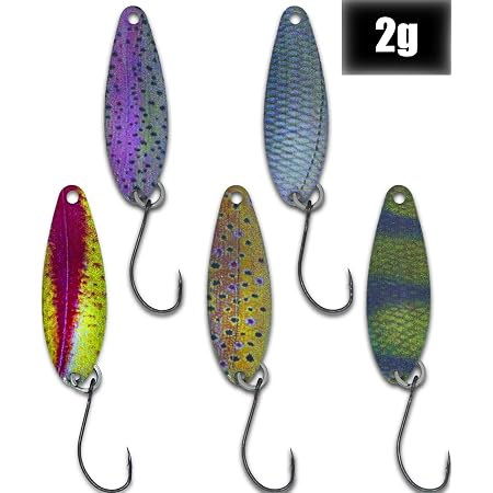 Paradox Fishing Forellen Spoon Set I 8 Spoons 2,5g mit 8 Snaps I ...