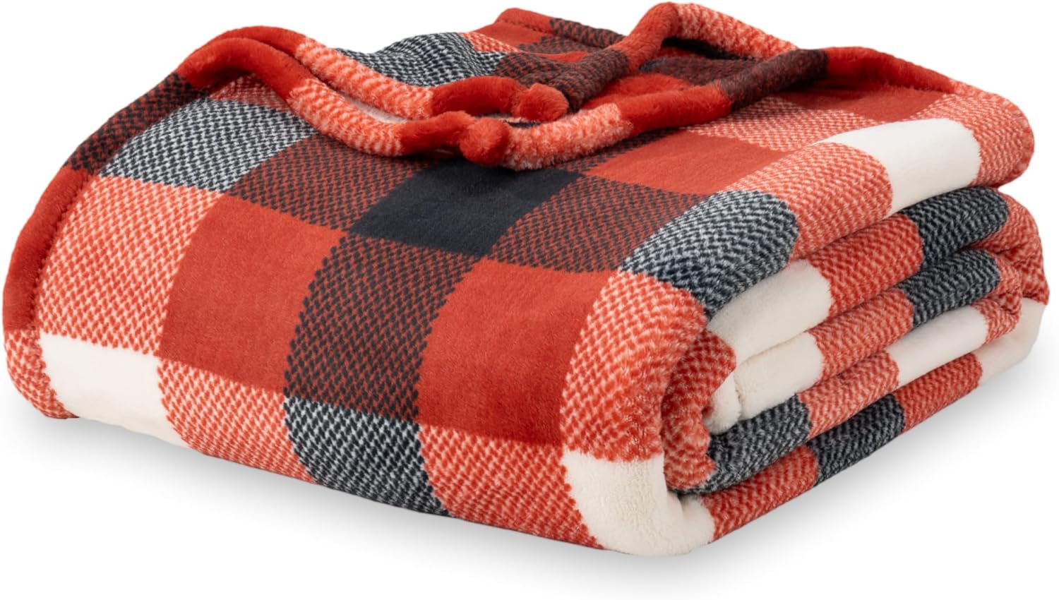 Amazon.com: Berkshire Blanket Primalush™ Buffalo Plaid Plush Throw ...
