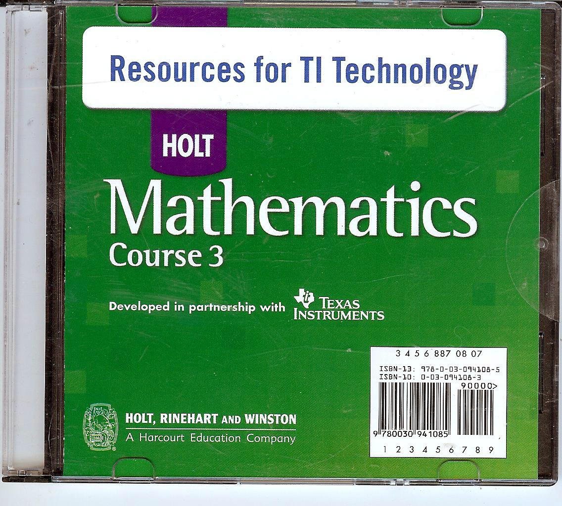 Holt Mathematics Course 3: Resources for Texas Instruments Technology ...