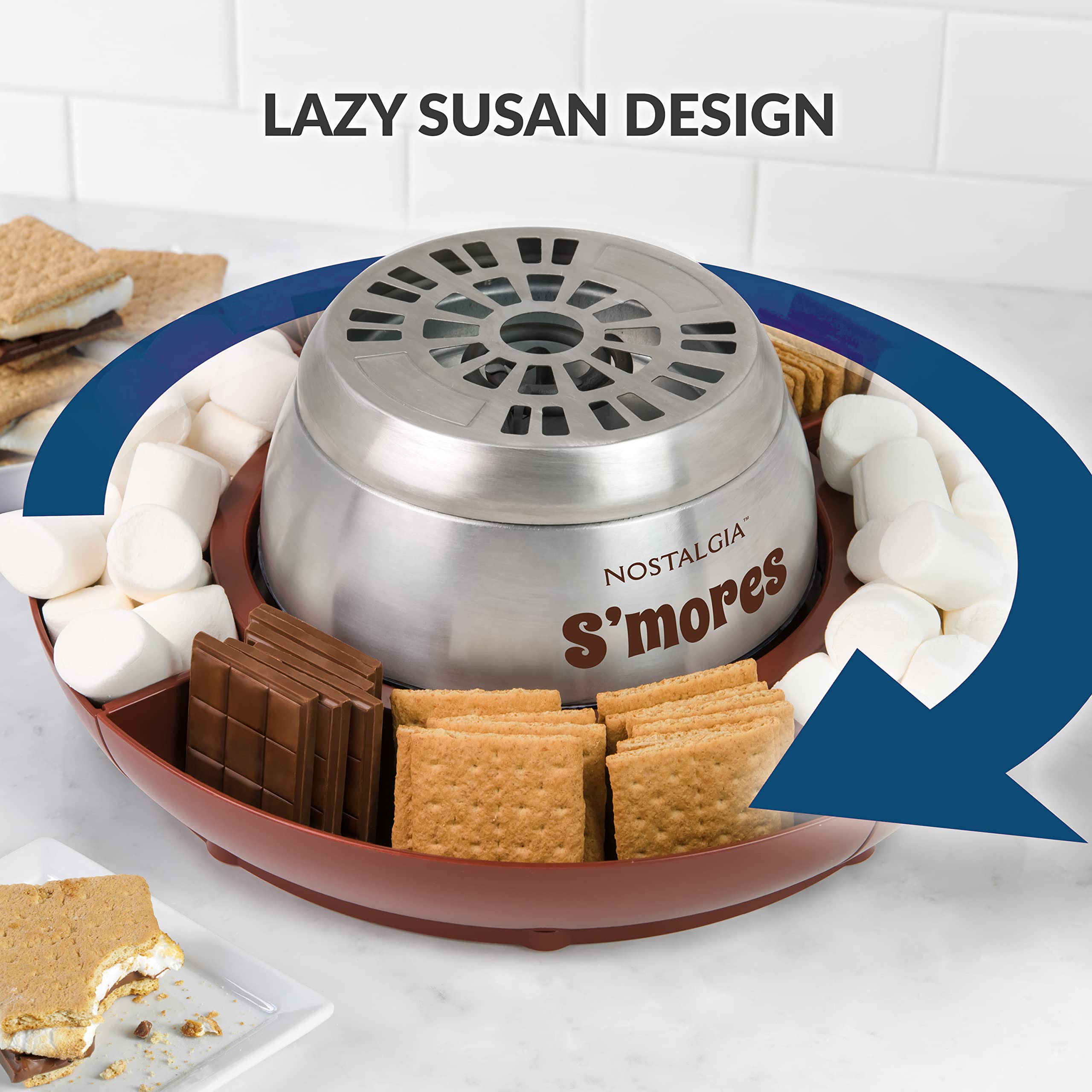 Snapklik.com : Nostalgia Tabletop Indoor Electric Smores Maker - Smores Kit