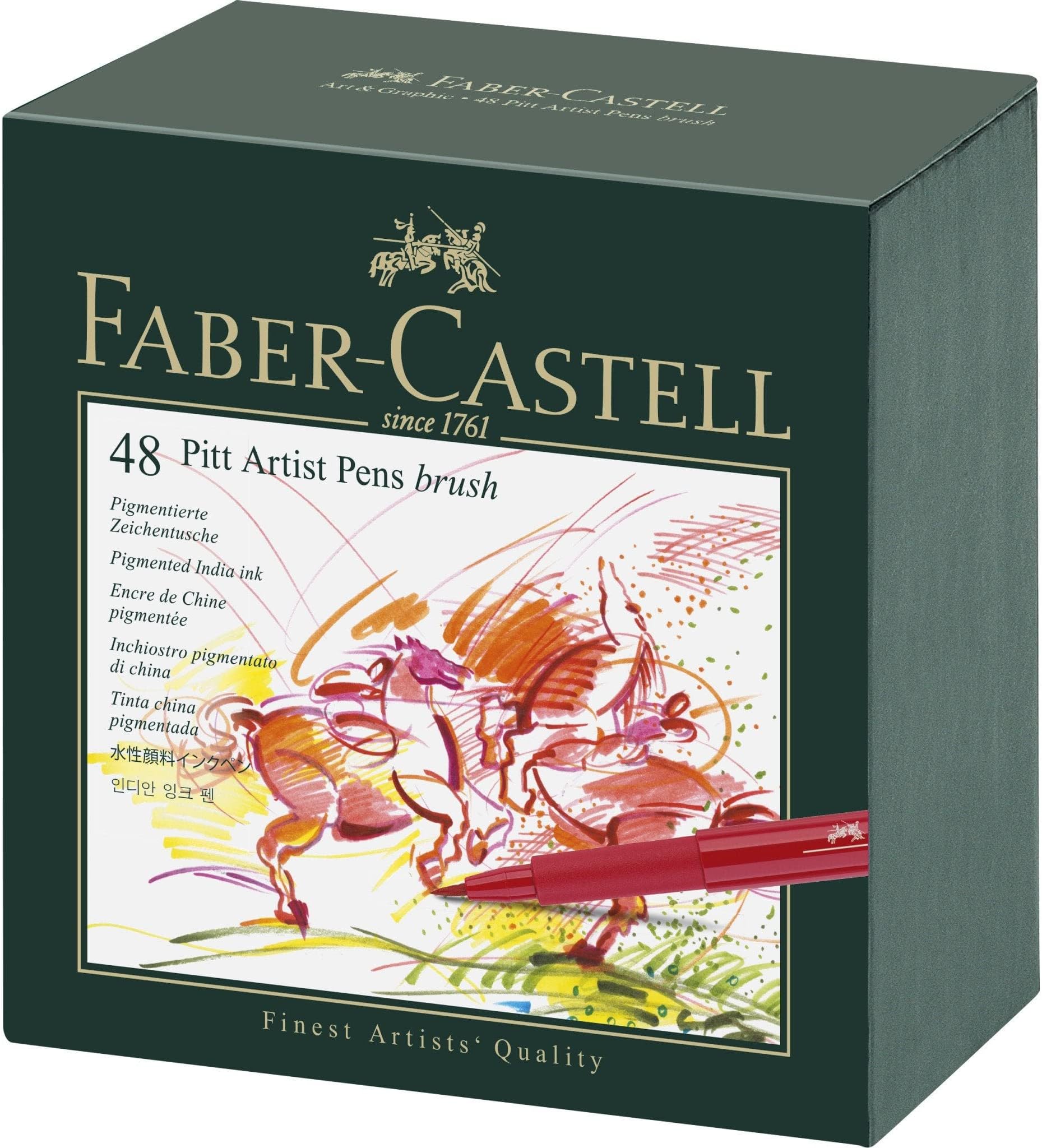 Amazon.com: FABER-CASTELL Pitt Artist Brush Pens (48 Pack), Multicolor