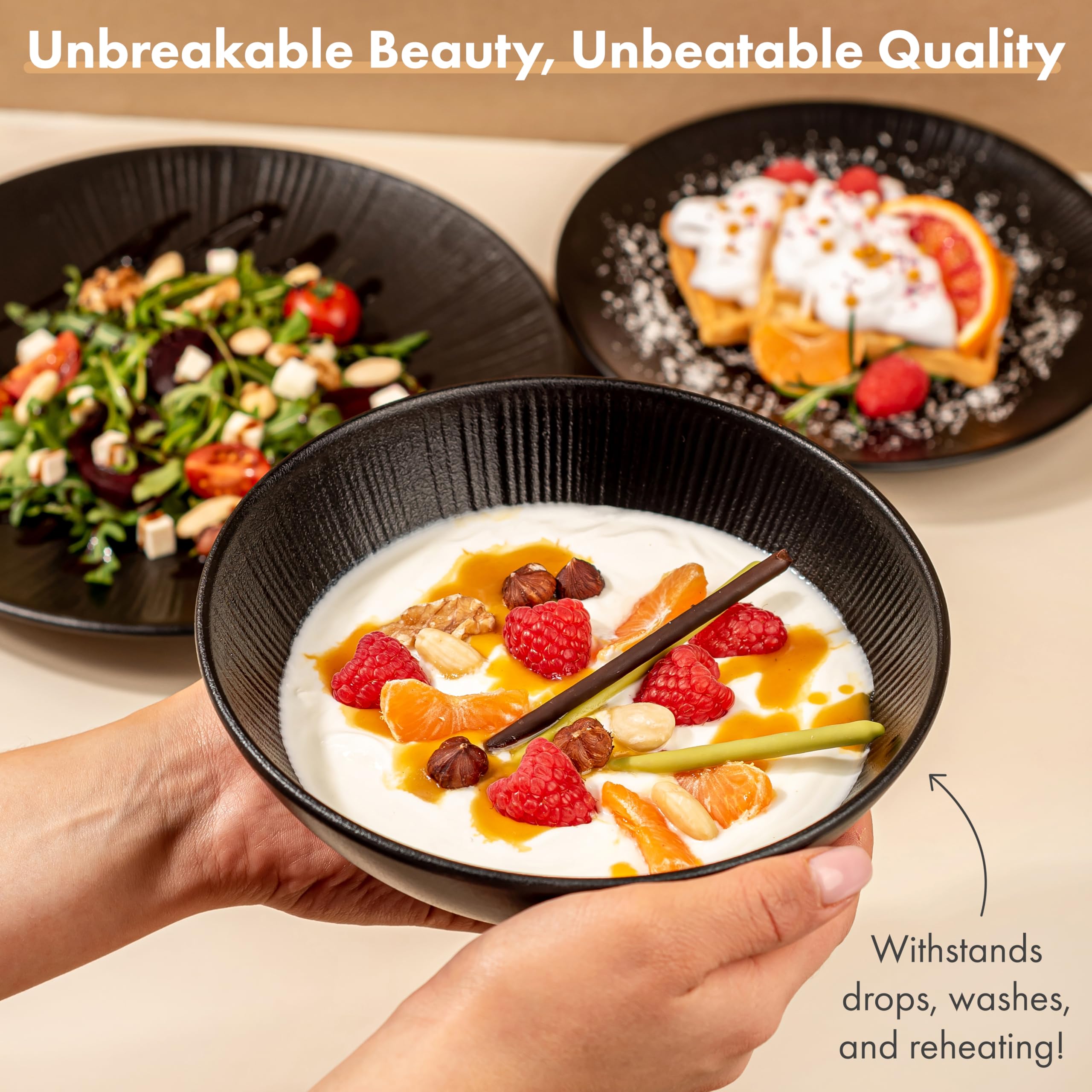Snapklik.com : Reusable Plastic Dinnerware Set - Unbreakable, Microwafe ...