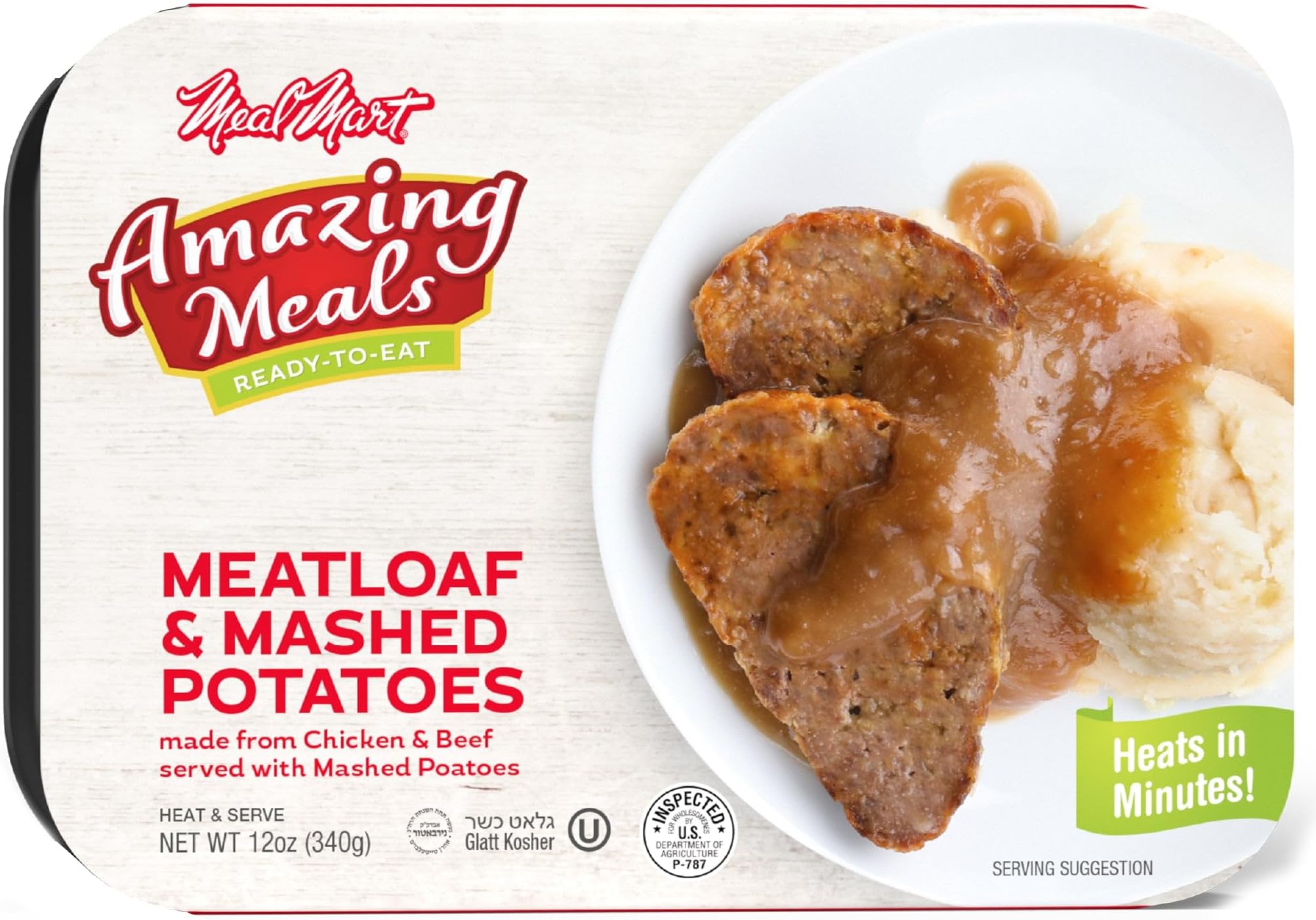 Amazon.com: Kosher Ready Meals - Kosher Meatloaf & Mashed Potato, MRE ...