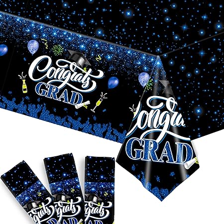 Amazon.com: Graduation Party Decorations , Gongrats Grad Tablecover for ...