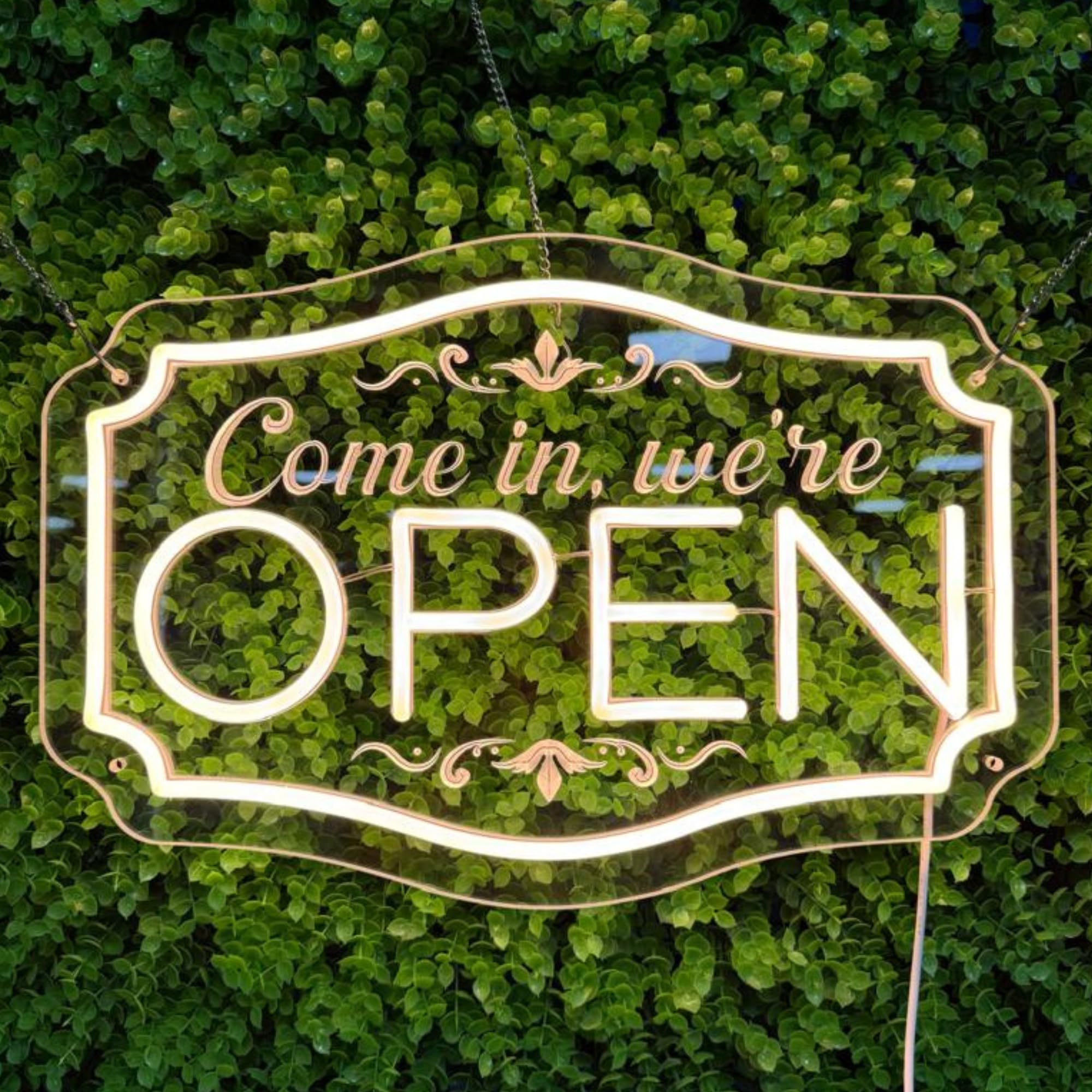 Amazon.com : LED Neon Open Sign for Business, Adjustable Brightness ...