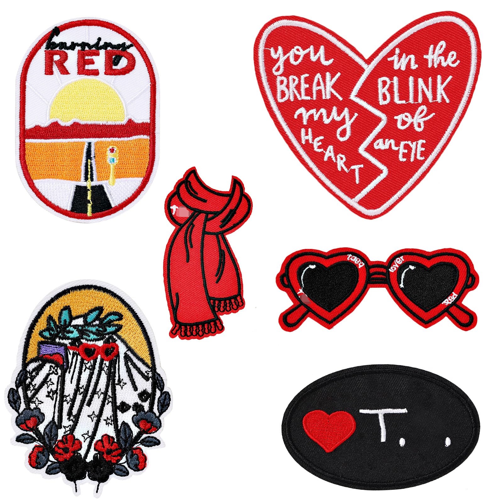 Amazon.com: GIURKUU 6 Pcs Singer Embroidered Patches, Iron on Sew on ...