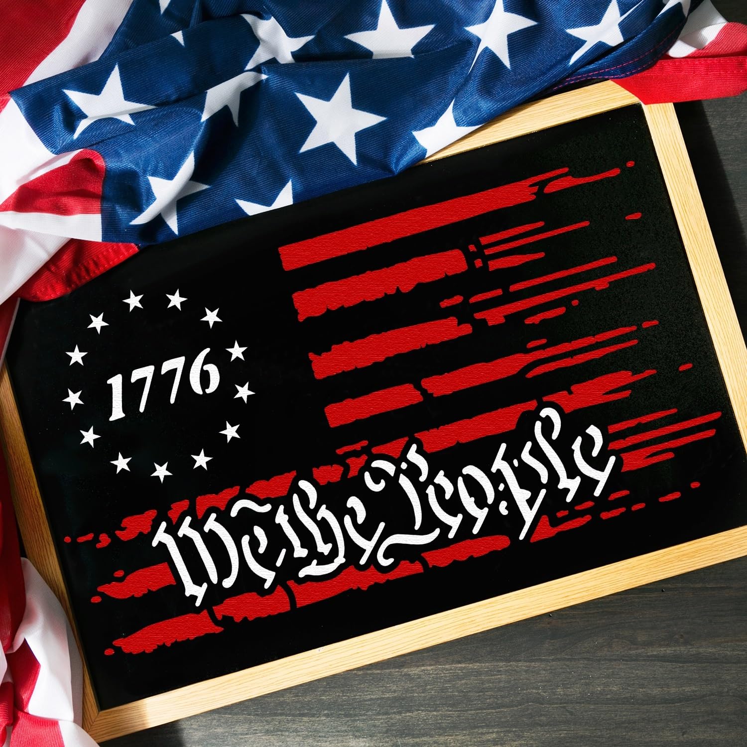 Snapklik.com : Coocamo American Flag Stencil, 50 Star Stencils 13 Stars ...