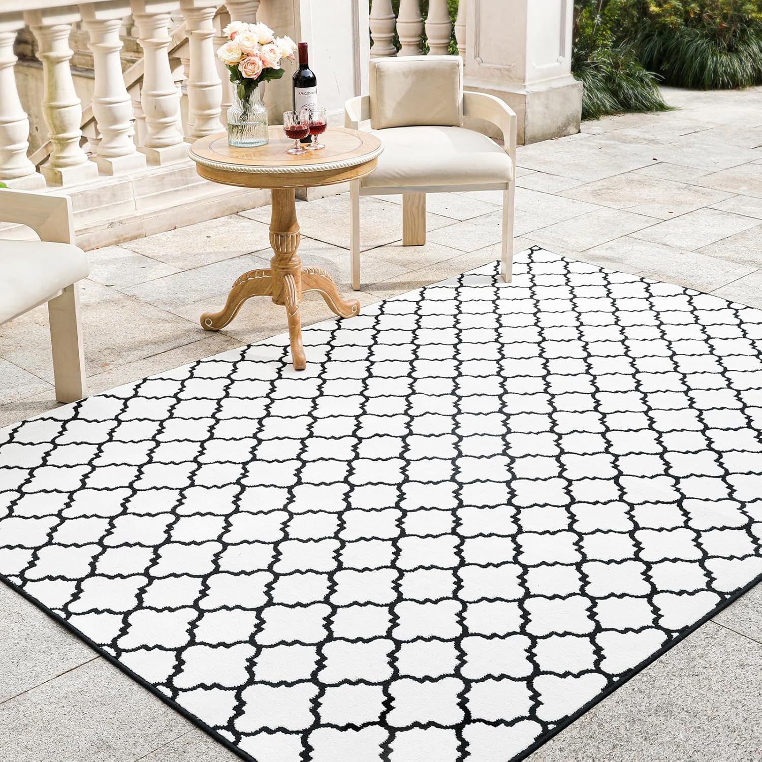 Amazon.com: Ruggnovea Outdoor Rugs 4x6 for Patio Backyard Deck Balcony ...