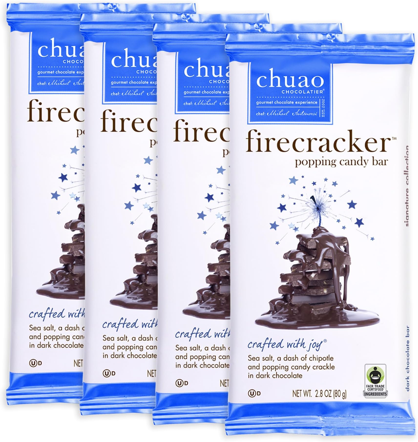 Amazon.com : Chuao Chocolatier Exploding Coal Dark Chocolate Mini Bars ...