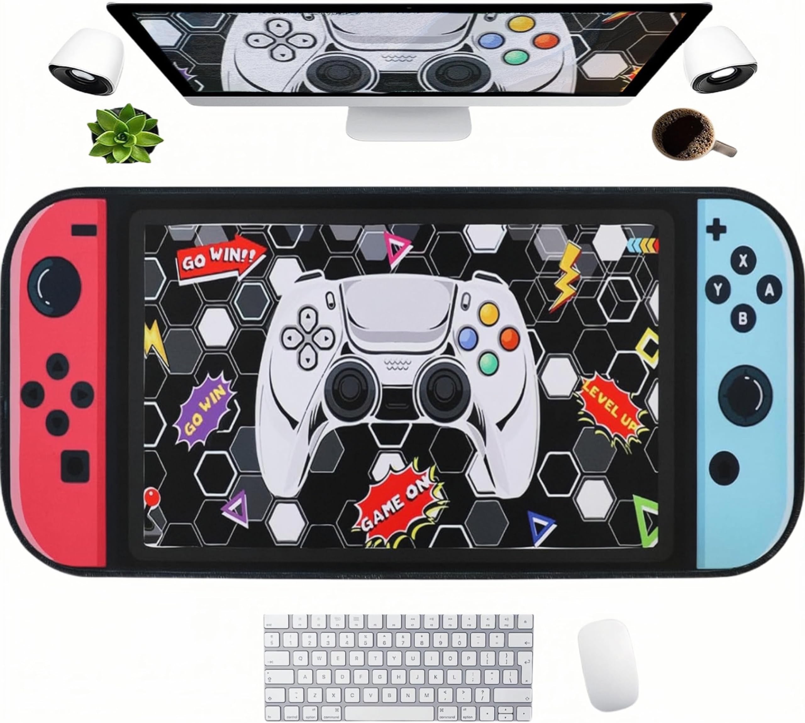 Amazon.com : Paladone Retro Pac Man Large Gaming Mouse Pad for Desk ...