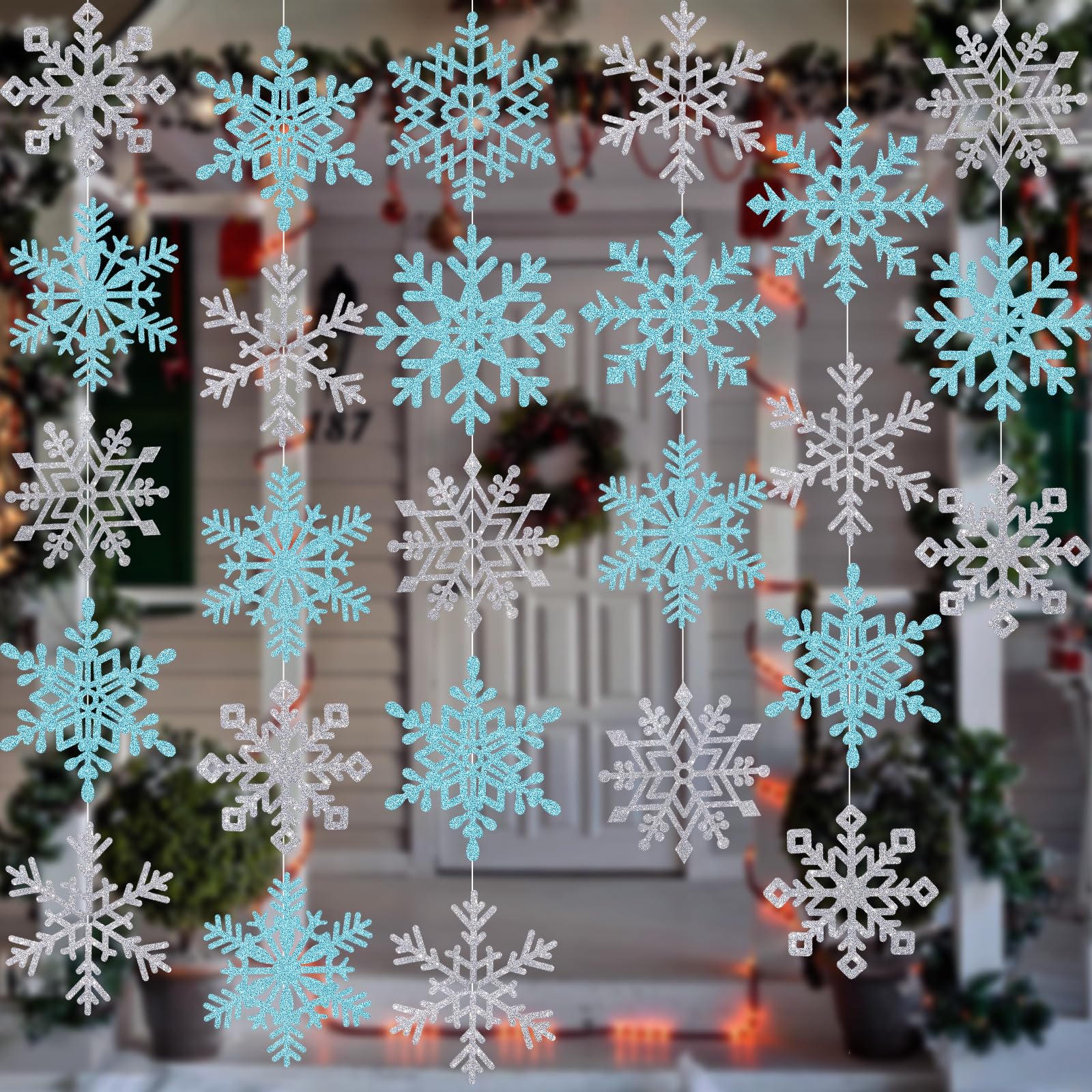Snapklik.com : Winter Snowflake Cutouts - Glitter Paper Snowflake ...